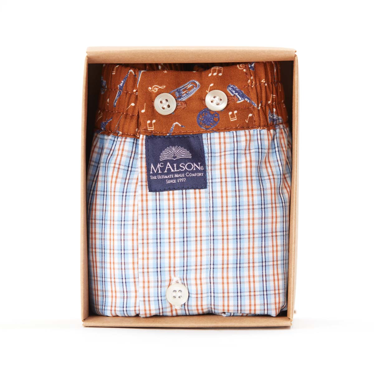 McAlson boxer short M4648 - Checkered blue & brown