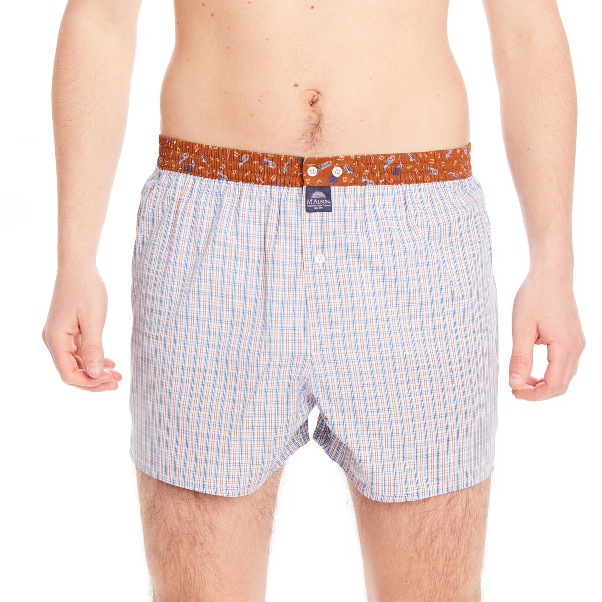 McAlson boxer short M4648 - Checkered blue & brown