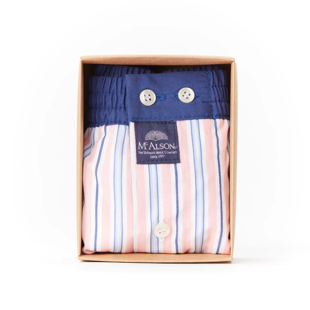 McAlson boxer short M4714 - Striped pink & blue