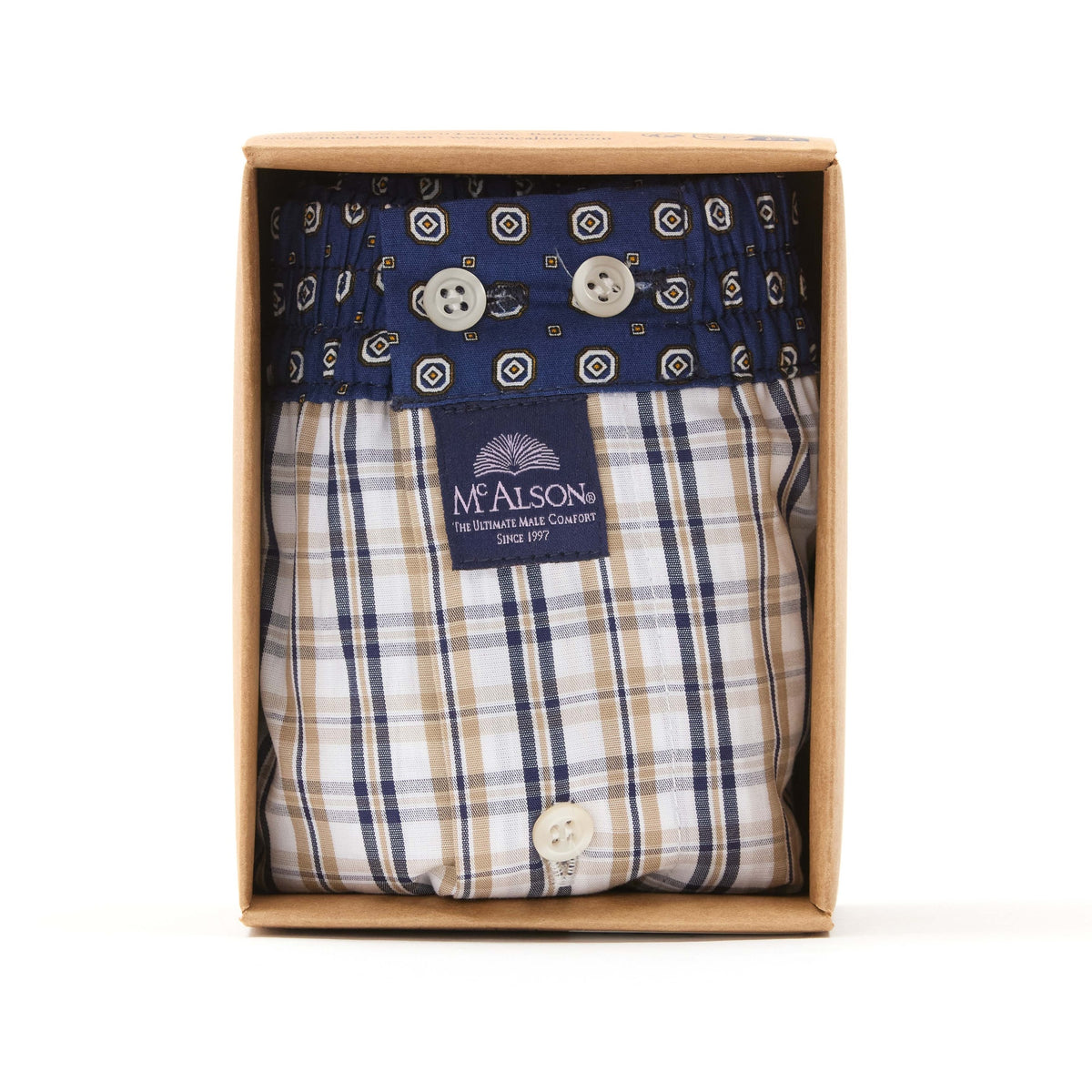 M5211 - Checkered navy & khaki – McAlson